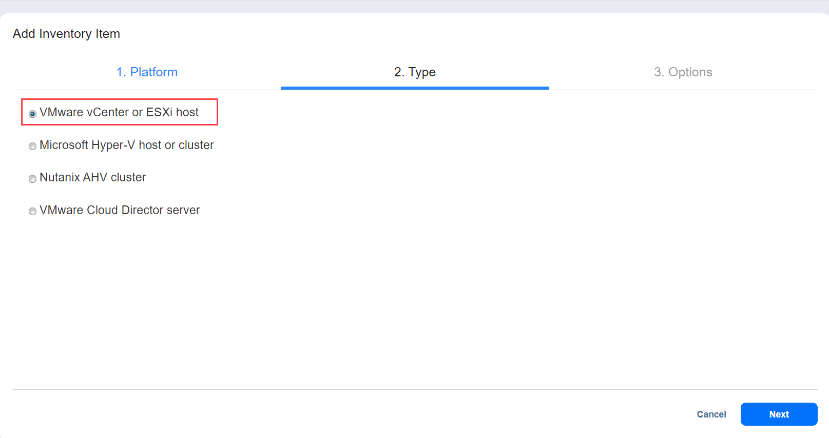 Adding VMware vCenters and ESXi hosts